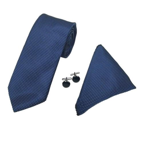 Buy Rare Combee Group Blue Color Silk Necktie, White Mini Dotted ...
