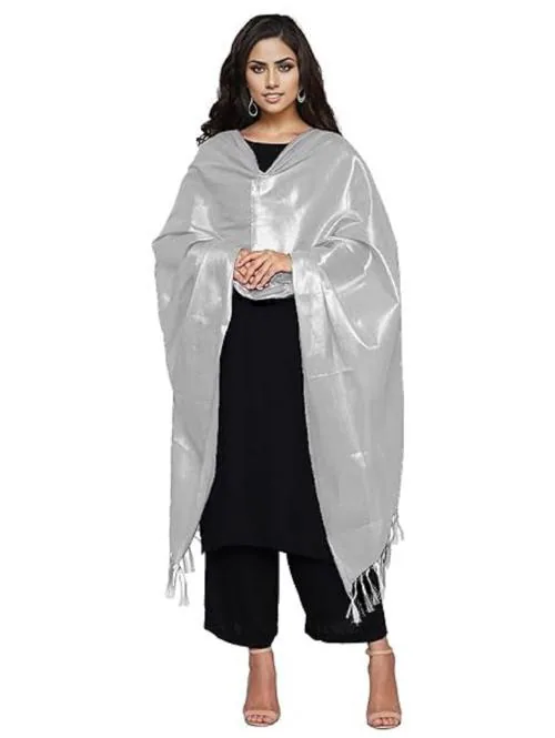 Buy Fashily Women's Soild Silk Plain Dupatta | Light Weight Non ...