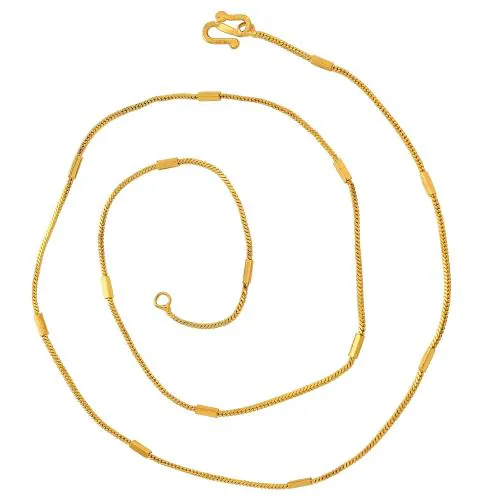 Buy ADMIER 1 micron gold plated brass simple sober stylish chain ...