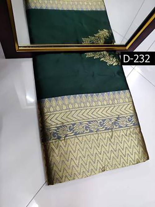 Buy Marabout Women Dark Green Jacquard Assam Silk Saree Online at Best ...