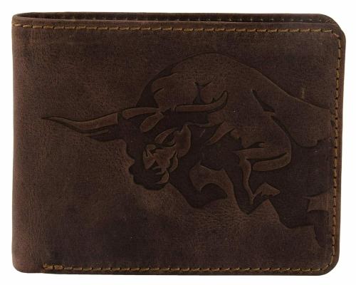 Buy Karmanah Raging Bull Embossed Engraved Genuine Leather Men's Wallet ...