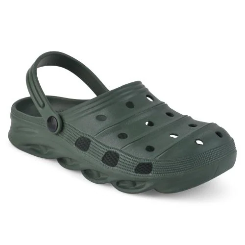 Buy Paragon Olive Green Ultra-Comfortable Self-Design Clogs for Men ...