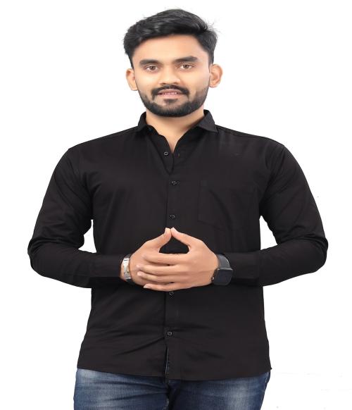 Buy Welcron Creation Full Sleeev Plain Lycra shirt Online at Best ...