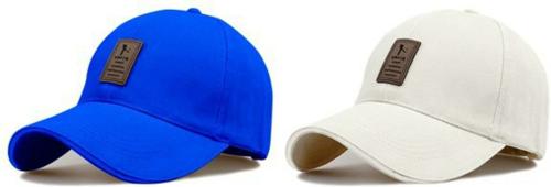 Buy ALAMOS Unisex Light Blue and White Ediko Cotton Pack of 2 Baseball ...