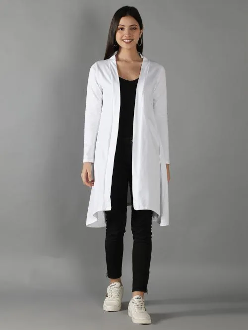 Buy Nimble White Long Shrug with Full Sleeves Online at Best Prices in ...