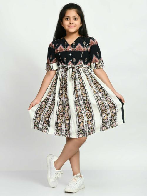 Buy Bella Moda Girls Casual printed Dress 100% Cotton Online at Best Prices in India - JioMart.