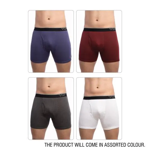Buy VIP Men's Assorted Regal 1300 Cotton Pack of 4 Trunk Online at Best ...