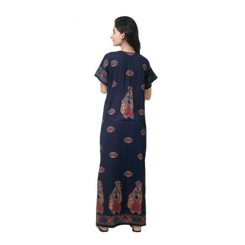 Buy strelizia Women's Cotton Gown Printed Maxi Nighty (Maxi Nighty ...