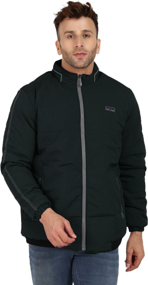 Buy AD & AV Men Grey Solid Synthetic Single Jacket Online at Best ...