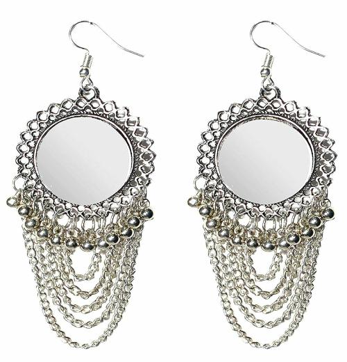 Buy Total FashionSilverTraditional Mirrar Tasal Earring for Girls and ...