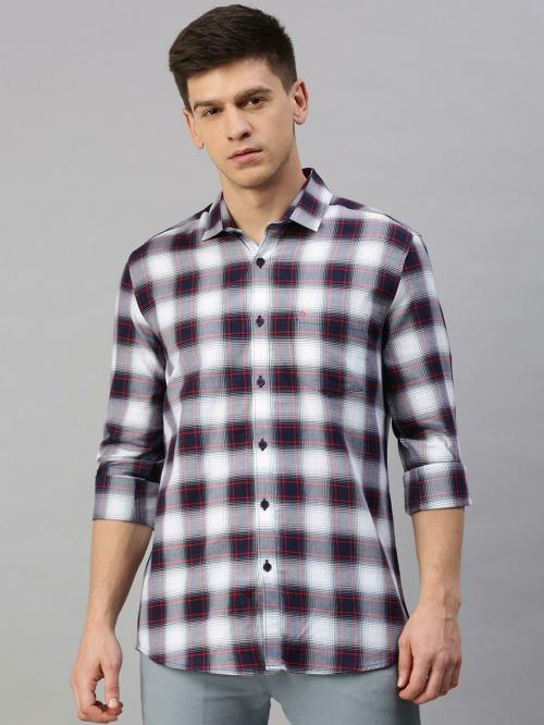 Buy Classic Polo Men Purple, Red, Black Checkered Pure Cotton Shirt ...