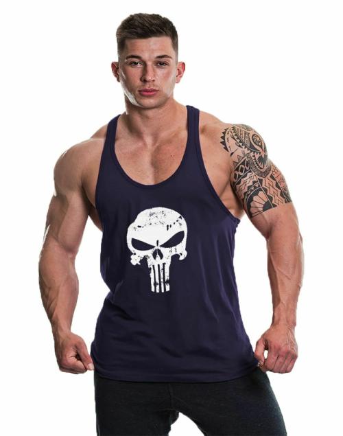 Buy AD2CART A0015 Men's Skull Gym Tank Gym Tank Stringer Tank Tops for ...