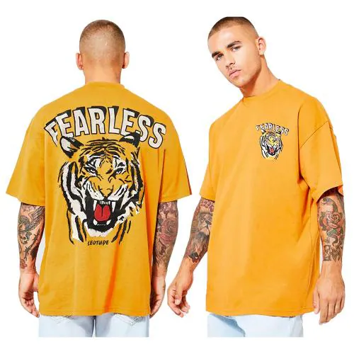 Buy TROND Cottonblend Half Sleeve Back Print Oversized T-Shirts for Men ...