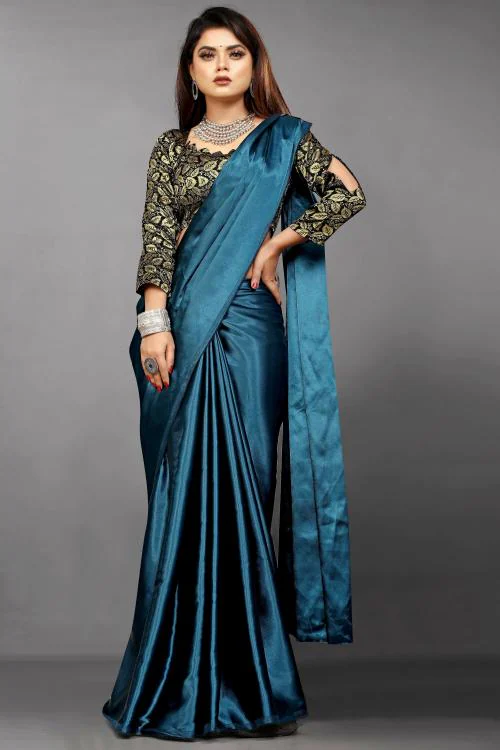 Buy Flip The Style Women Morpinchh Solid or Plain Crepe, Satin ...