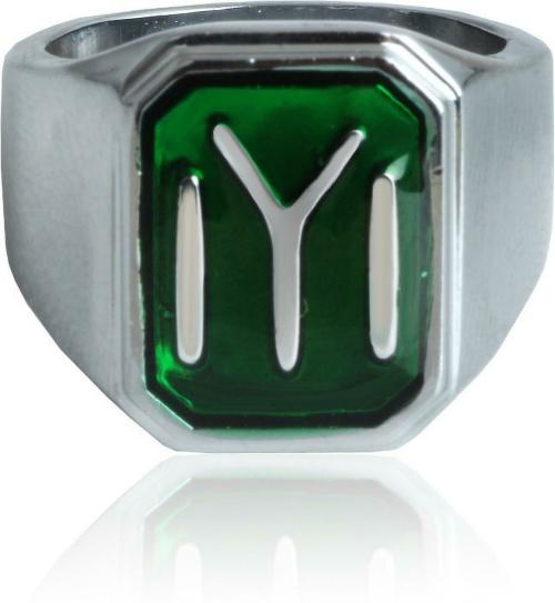 Buy Waama Jewels Green Silver Ertugrul Ghazi Rings For Men, Boys (Size ...