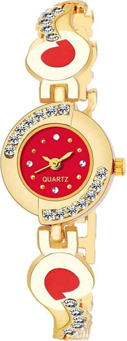 Buy The Shopoholic Analog Red Dial Red Strap Watch With Bracelet For ...