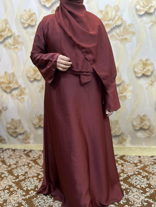 Buy Pardoz Girls And Women Maroon Viscose Georgette Blend Burqa With ...