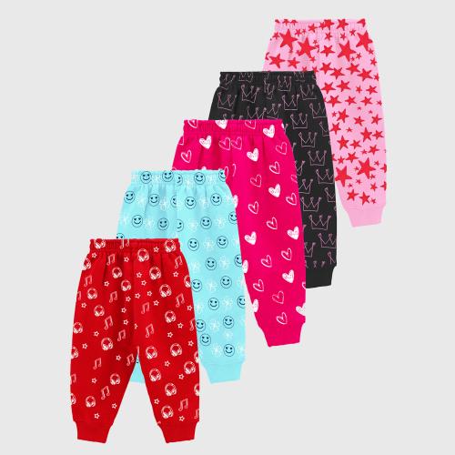 Buy KUCHIPOO Regular Fit Baby Girls Pyjamas - Pack of 5 (Multicolor,PAJ ...