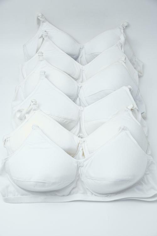 Buy SKDREAMS Women White Solid Cotton Blend Pack of 6 Bras Online at ...