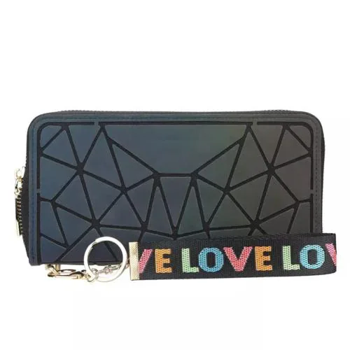 Buy BANQLYN Black Polyester Wallet with Wristlet Phone Pocket and ...