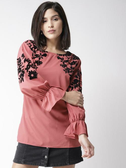 plusS Women Coral Printed Top - JioMart