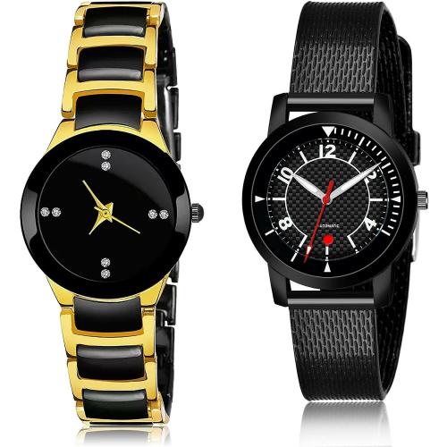 Buy NIKOLA Classical Traditional Stainless Steel Gold And Black Colour ...