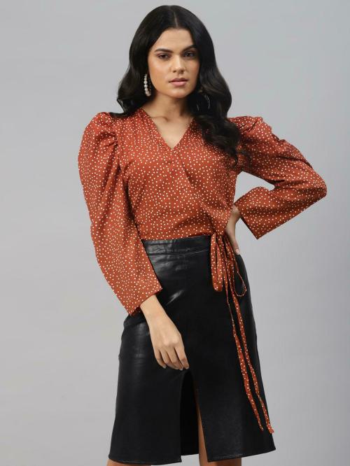 Buy plusS Women Rust Printed Top Online at Best Prices in India - JioMart.