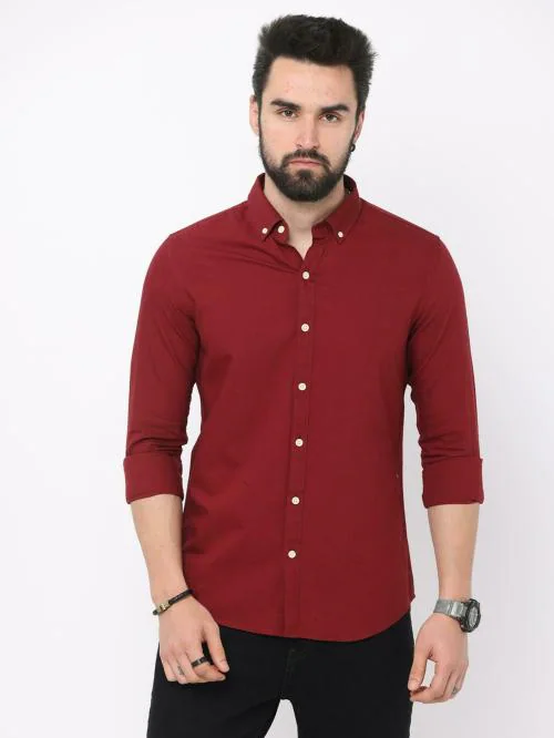 Buy Fly69 Originals Slim Fit Casual Shirts Premium Collections Red ...