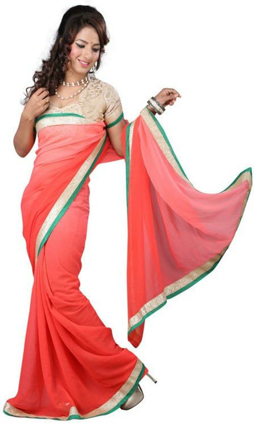 Buy Suntex Women Pink Solid Silk Blend Single Sarees Online at Best ...