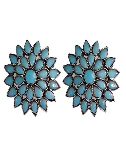 Buy Rich & Famous Stud Tops Earring Floral Round Shape Design For Girls ...