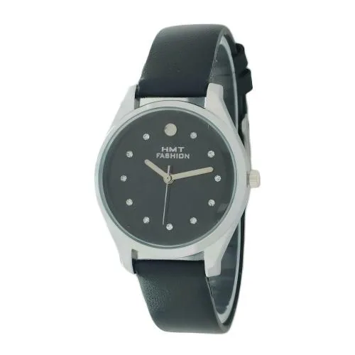 Buy hmt fashion Black Quatz Dial PU Strap Watch for Women and Girls HMTFSB7480B Online at Best ...