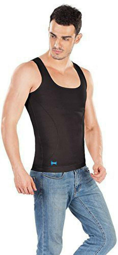 Buy FONICX FIT Men Black Solid Nylon And Spandex Shapewear - L Online ...