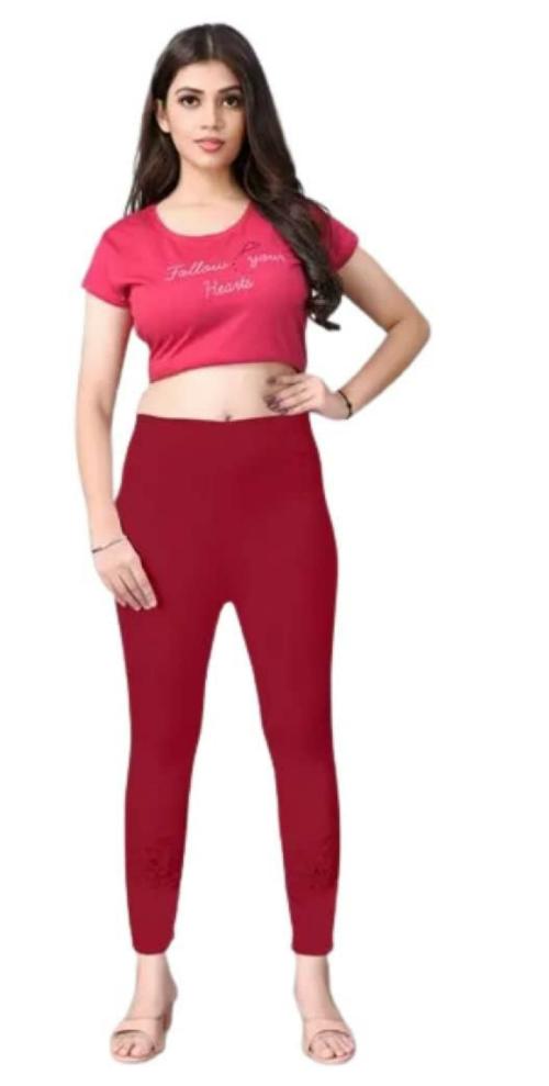 Buy Balma Women Maroon Rayon Slab Lycra Elastic Waist Formal Pant ...