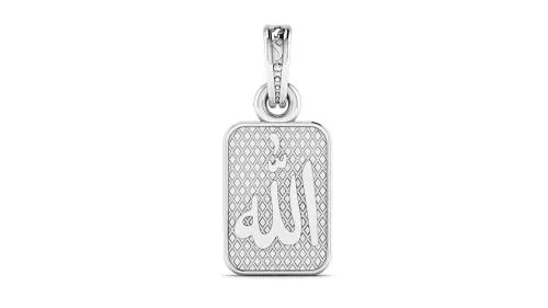 Buy Akshat Sapphire Pure Silver Muslim 786 Pendant With Chain Suitable ...