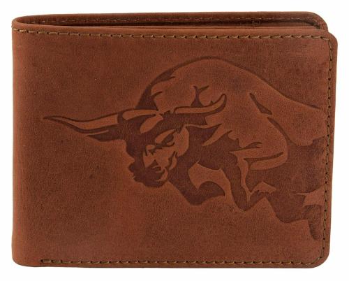 Buy Karmanah Raging Bull Embossed Genuine Leather Wallet RFID Protected ...