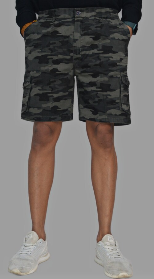 Buy STCCLASSIC Grey Comfortable Cargo Army Print Nikker | Daily Wear ...