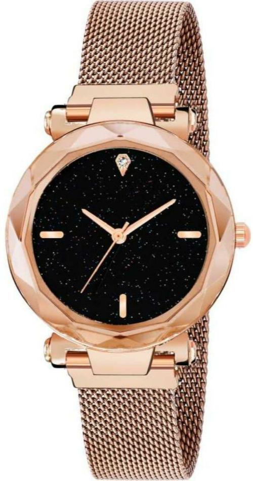 Buy Miss Perfect Analog Black Dial Rose Gold 21st Century Magnetic ...