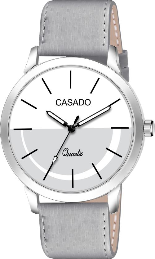Buy CASADO Ultra Slim Analog Grey Dial and Strap Watch for Men and Boys ...