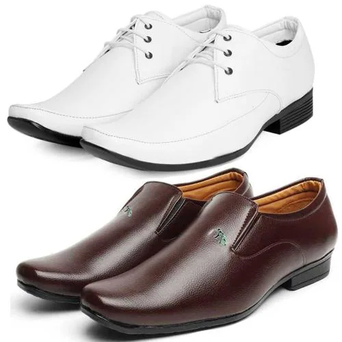 Buy Vitoria Stylish Leather Formal Shoes Combo For Men And Boys ,Pack ...
