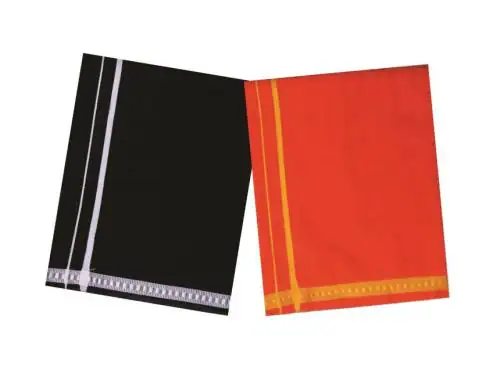 Buy TAVASU Pentex Swamy Colored Cotton Dhoti 02 Meters - Pack of 02 ...