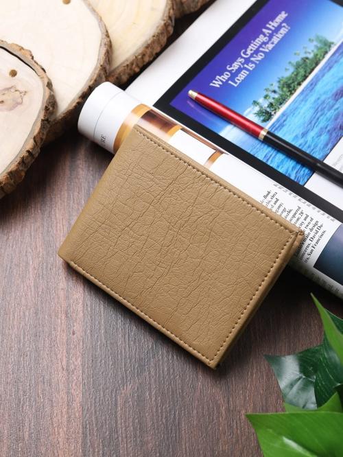 Buy LAER Beige Container Design PU Leather Wallet for Men Online at ...