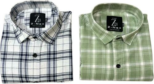 Buy TMF THE MEERU FASHION Men Checkered Party Multicolor Shirt (Pack of ...