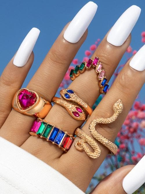 Buy Scintillare by Sukkhi Amazing Gold Plated Finger Rings Combo for ...