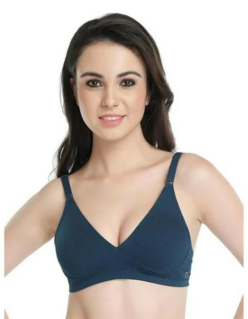 Buy LOVABLE Women Solid Polycotton Non Padded Non Wired Full Coverage Bra - (Electric Blue, 36B ...