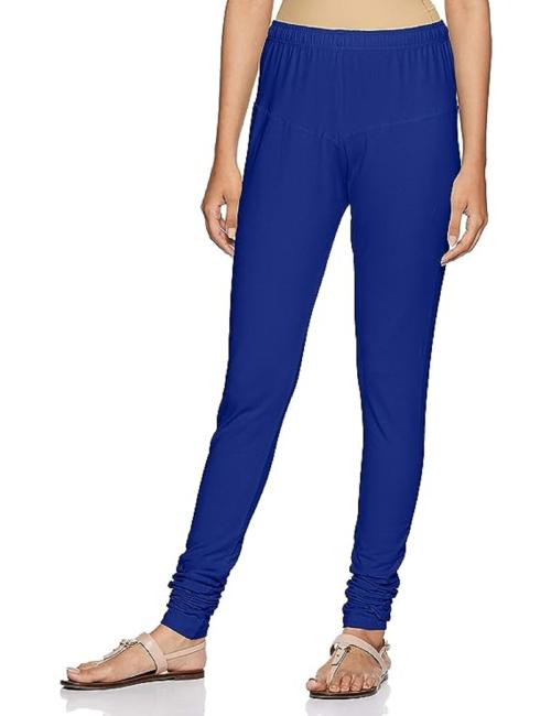 Buy Softline Blue Solid 100% Cotton Leggings Online at Best Prices in ...