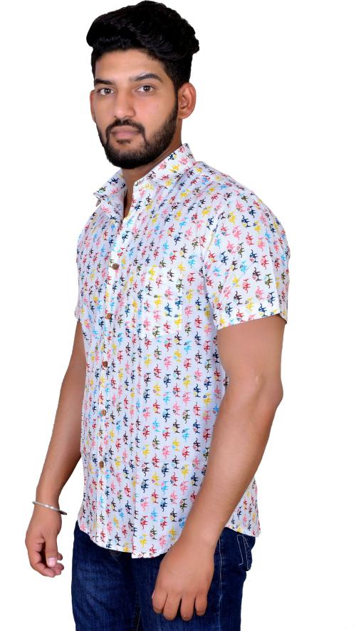 Buy TMF THE MEERU FASHION Men Printed Casual Multicolor Shirt Online at ...