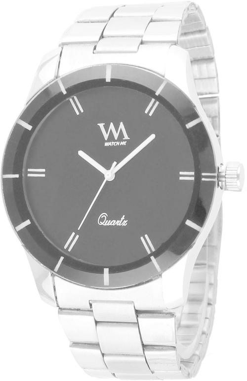 Buy WM Analog Black Dial Silver Strap Watch for Men (AWC-011omtn ...