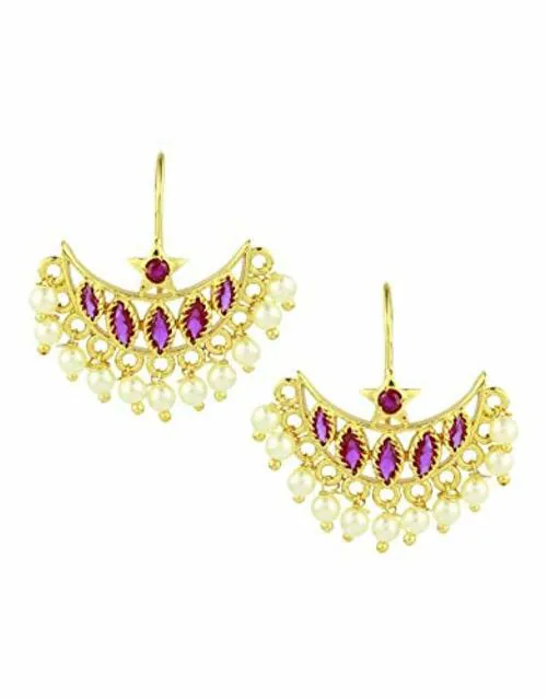 Buy Anuradha Art Jewellery Gold Plated Bugadi with Pearl Droplet Online at Best Prices in India ...