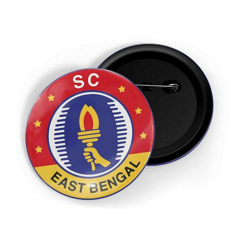 Buy Dhcrafts Red Metal Sc East Bengal Printed Pin Badge, 5.8 Cm Online ...