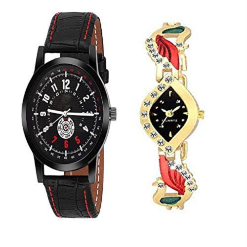 Buy Crispy Analog Multicolor Dial Strap Watch For Women (Pack of 2 ...